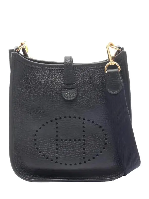 Hermès 2022 Tpm Evelyne Clemence Leather Bag - Black