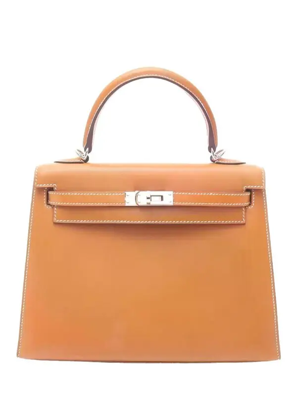 Hermès 2017 25 Kelly Leather Tote Bag - Brown