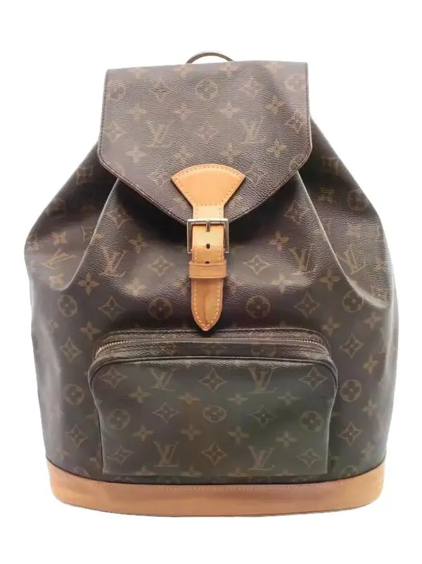 LOUIS VUITTON 1995 Gm Monogram Leather Backpack - Brown
