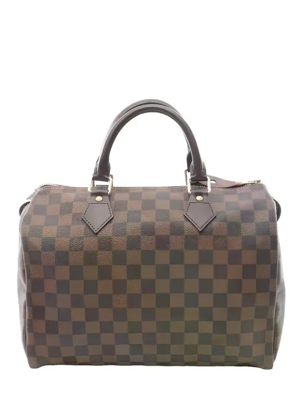 LOUIS VUITTON 2008 Speedy 30 Damier Ebene Tote Bag - Brown