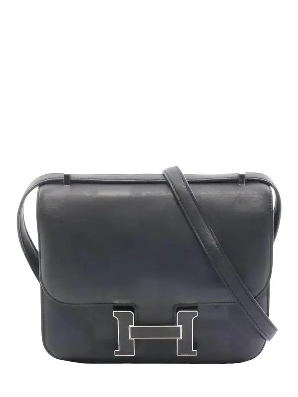 Hermès Mini Constance 3 Leather Crossbody Bag - Black