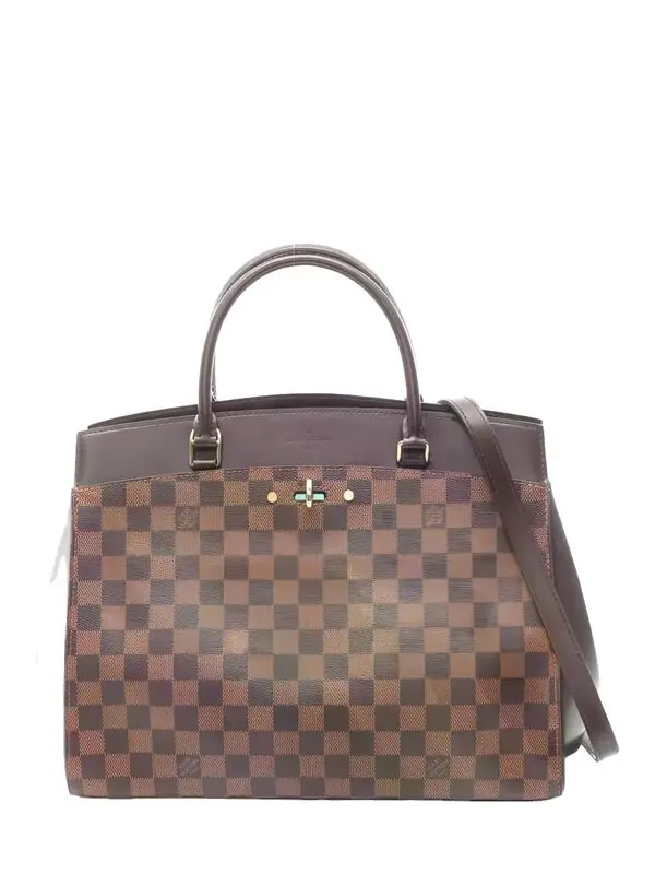 LOUIS VUITTON 2014 Mm Rivoli Damier Ebène Tote Bag - Brown