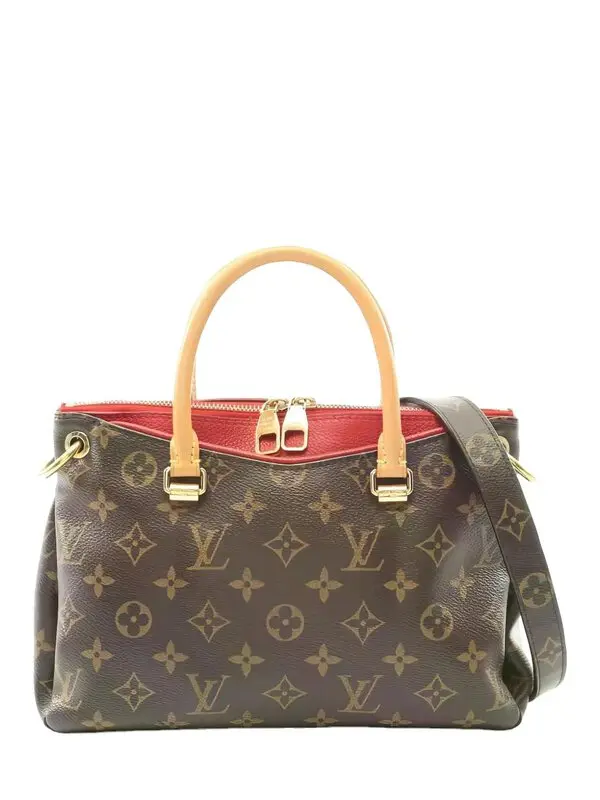 LOUIS VUITTON 2015 Pallas Bb Monogram Tote Bag - Brown