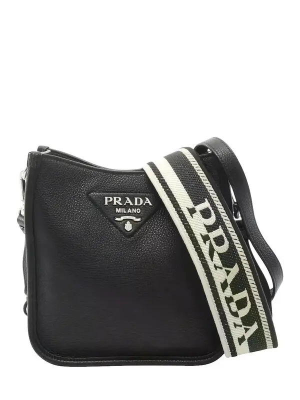 Prada Vit Daino Shoulder Bag - Black