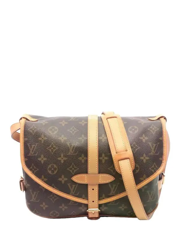 LOUIS VUITTON 2001 30 Saumur Monogram Shoulder Bag - Brown