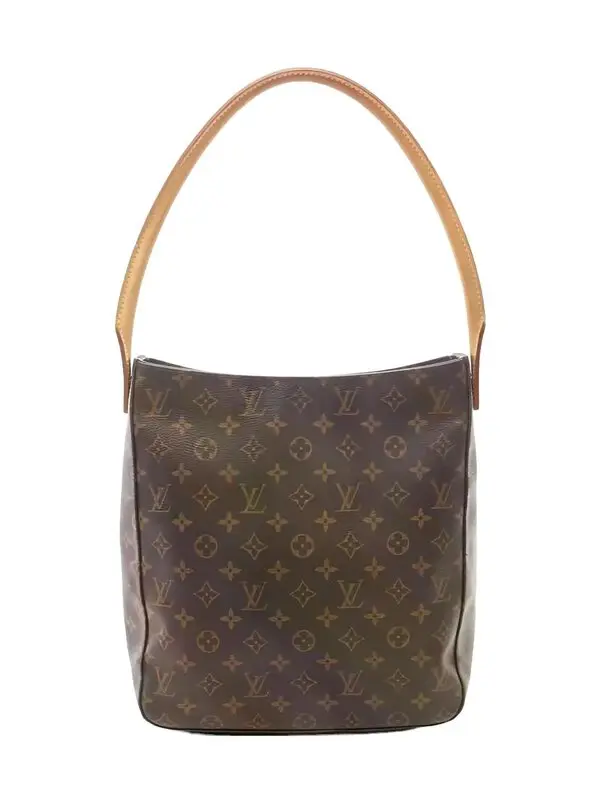 LOUIS VUITTON 2002 Looping Gm Monogram Canvas Shoulder Bag - Brown