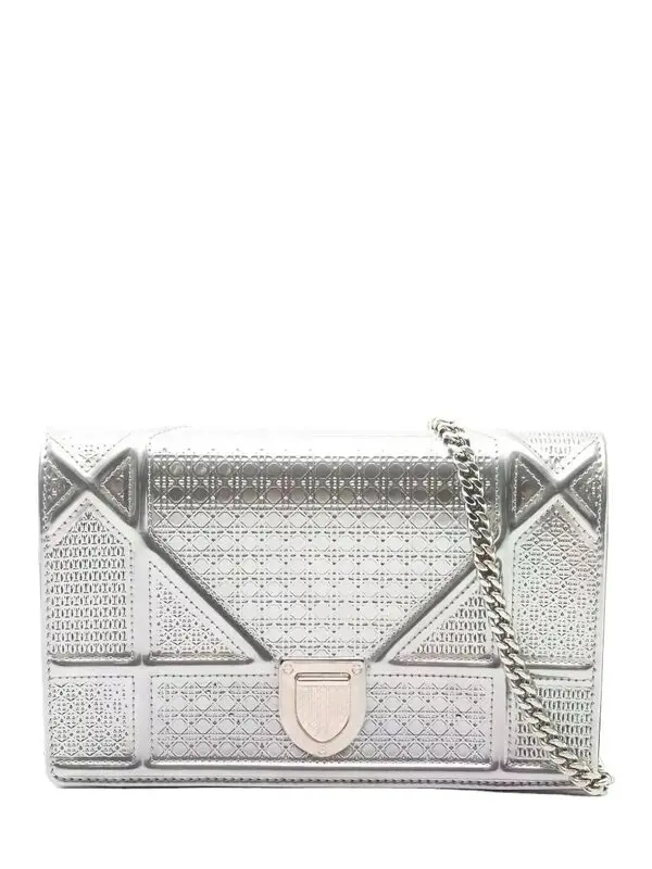 Dior 2010s Diorama Cross Body Bag - Silver