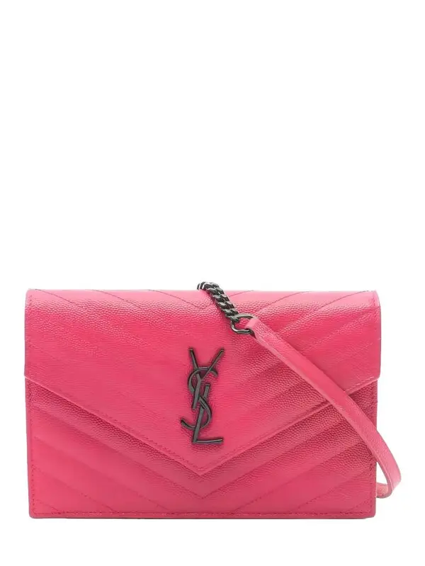 Saint Laurent 2010 Envelope-design Cross Body Bag - Pink