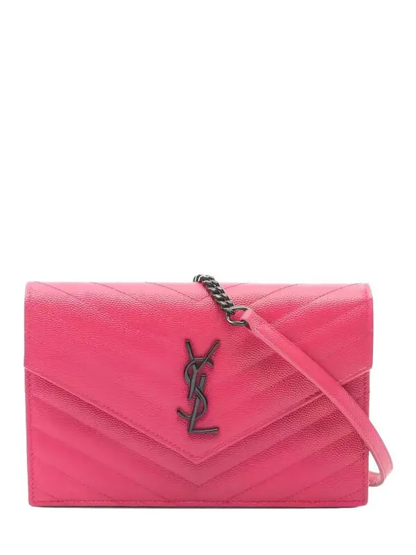 Saint Laurent 2010 Envelope-design Cross Body Bag - Pink