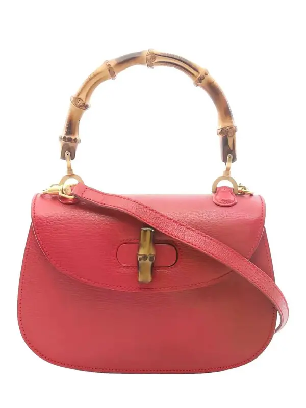 Gucci 2010s Bamboo 1947 Handbag - Red