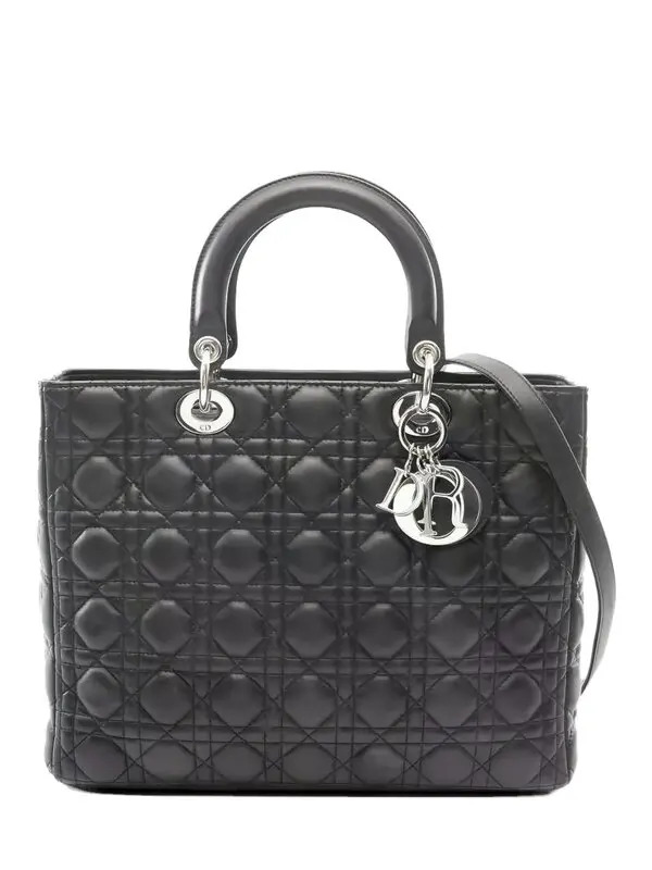 Dior 2010s Large Lady Handbag - Black