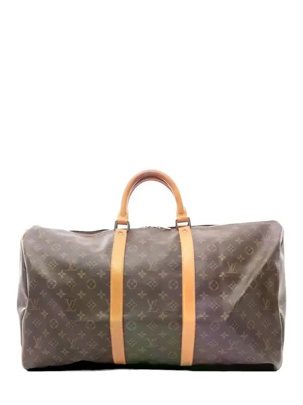 LOUIS VUITTON 1991 Keepall 55 Monogram Holdall - Brown