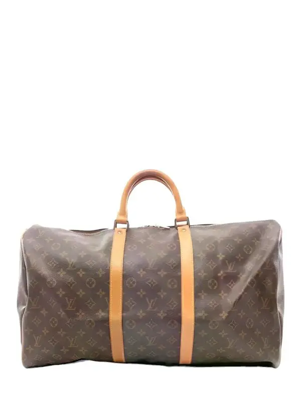 LOUIS VUITTON 1991 Keepall 55 Monogram Holdall - Brown