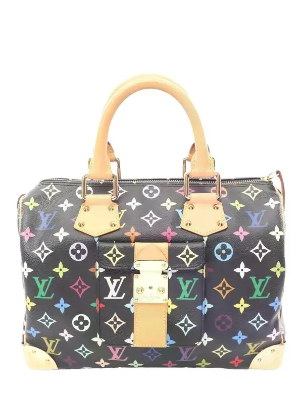 LOUIS VUITTON 30 Speedy Monogram Tote Bag - Black