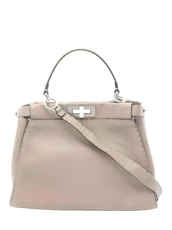 Fendi 2010s Selleria Peekaboo Handbag - Neutrals