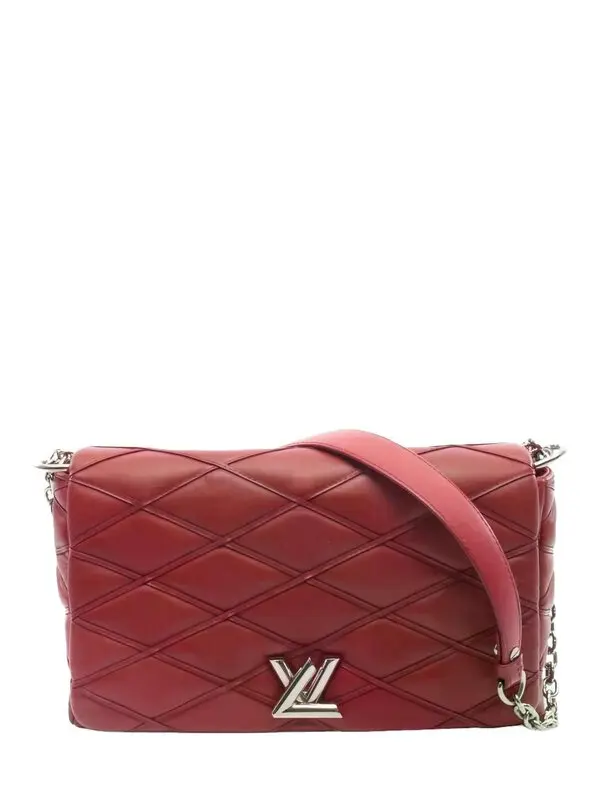 LOUIS VUITTON 2010s Go-14 Mini Malletage Leather Shoulder Bag - Red
