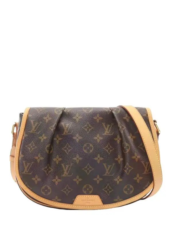 LOUIS VUITTON 2011 Menilmontant Pm Monogram Shoulder Bag - Brown