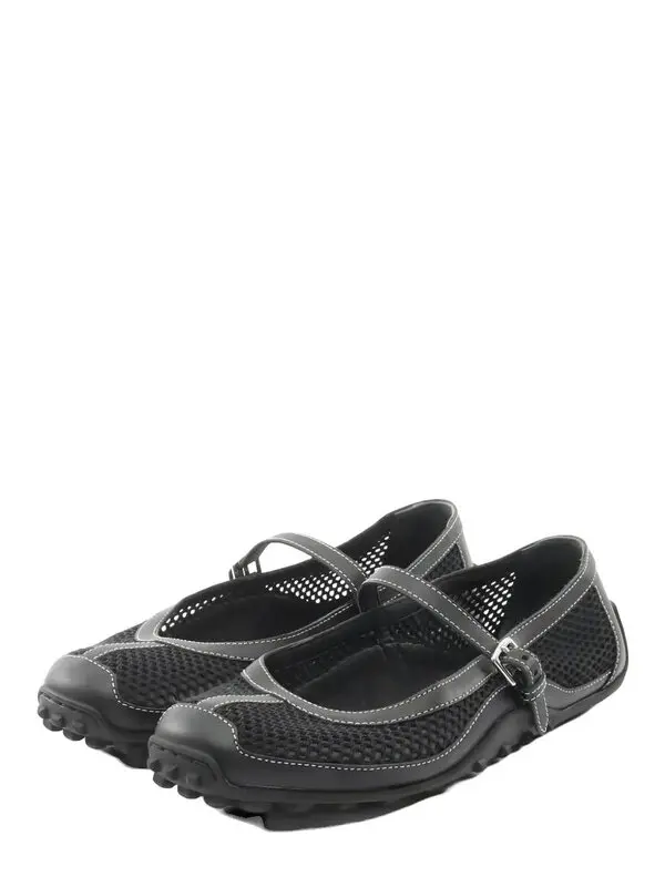 Hermès 2010s Kitchu Mesh Ballerina Flats - Black