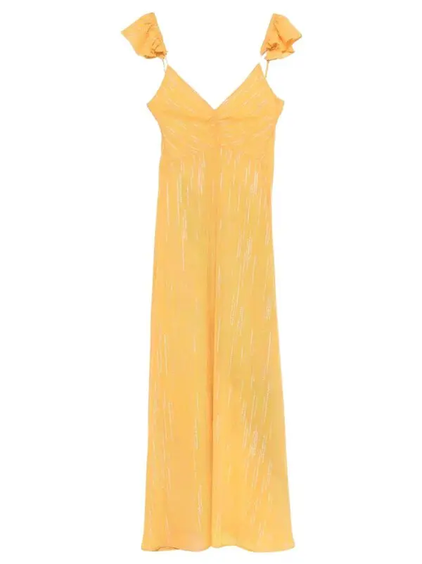 FORTE_FORTE Sleeveless Maxi Dress With Ruffled Detail - Yellow