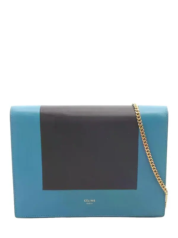 Celine 2010s Logo-detail Shoulder Bag - Blue