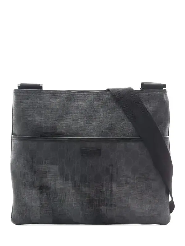 Gucci Gg Supreme Leather Shoulder Bag - Grey