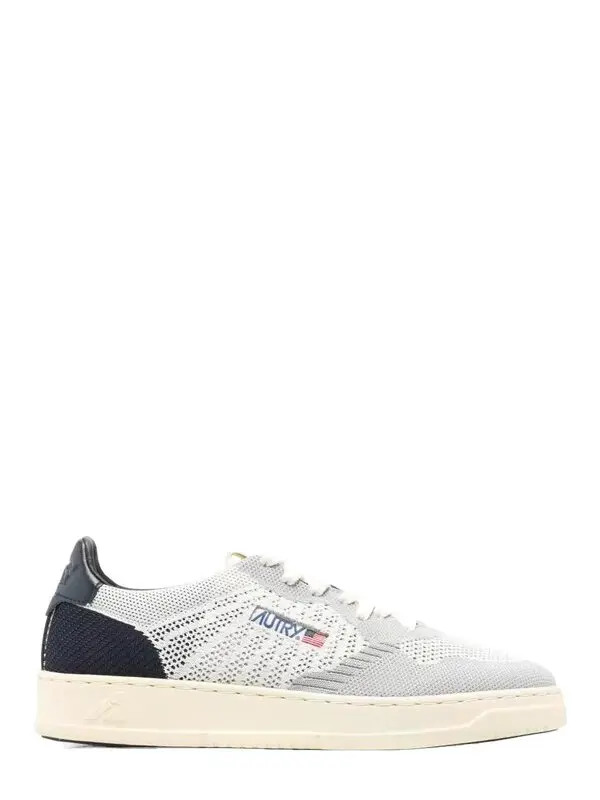 AUTRY Panelled Knit Sneakers - Grey
