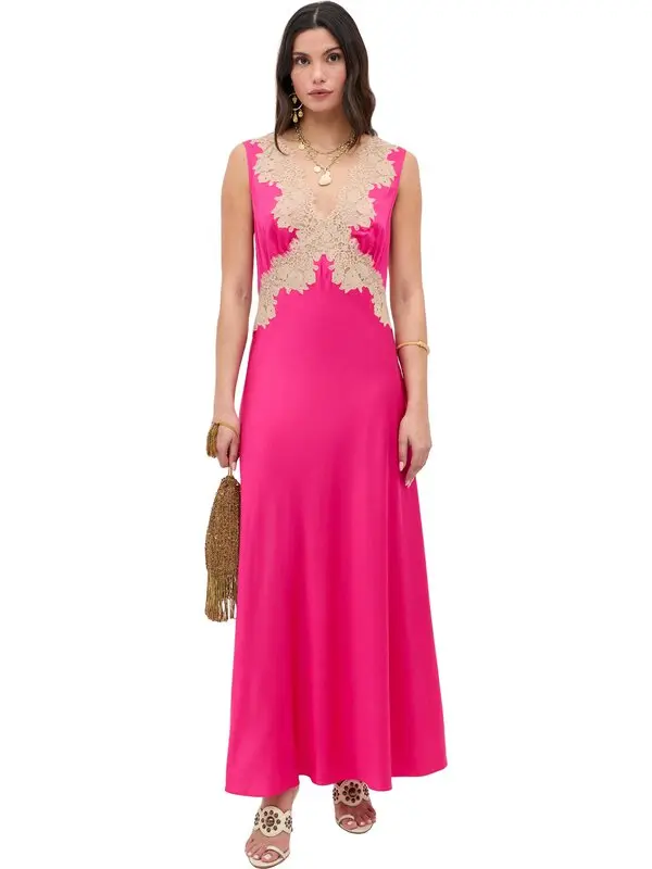 Rixo Lysandra Cerise Dress - Pink