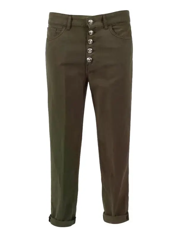DONDUP Button Trousers - Green
