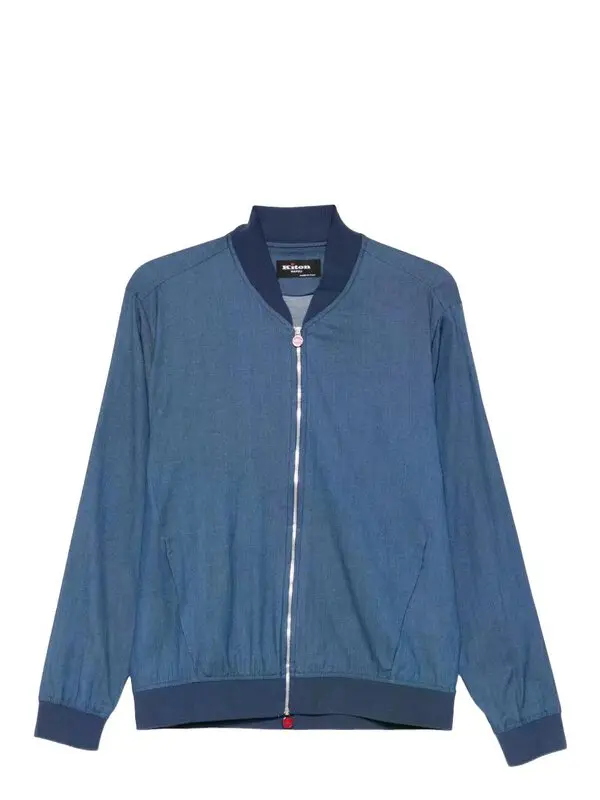 Kiton Zip Bomber Jacket - Blue