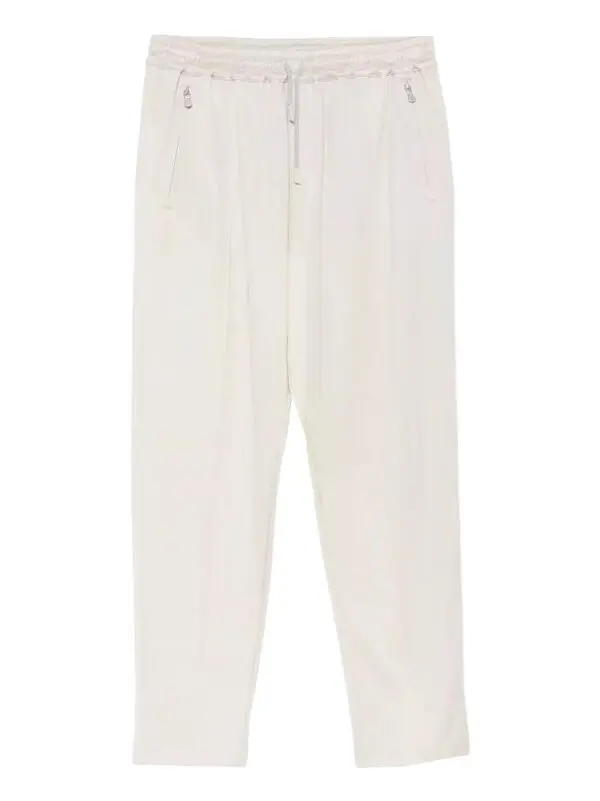 Eleventy Zip Drawstring Trousers - Neutrals
