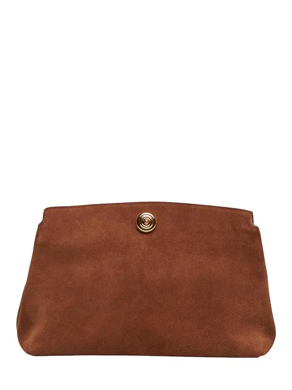 LIFFNER Pushlock Pouch In Suede - Brown