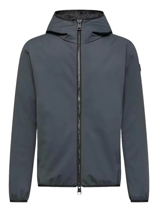 Moncler Hooded Zip-up Jacket - Grey