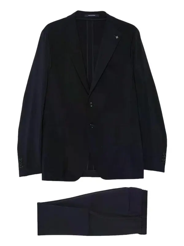 Tagliatore Textured Suit - Blue