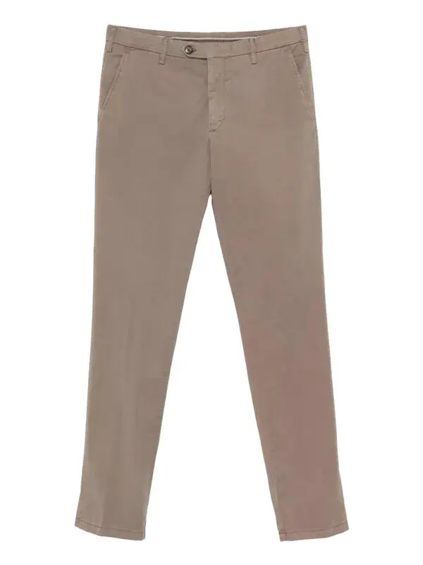 Canali Front-pleat Trousers - Brown