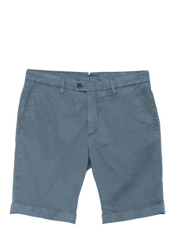 Corneliani Tailored Cuffed Shorts - Blue