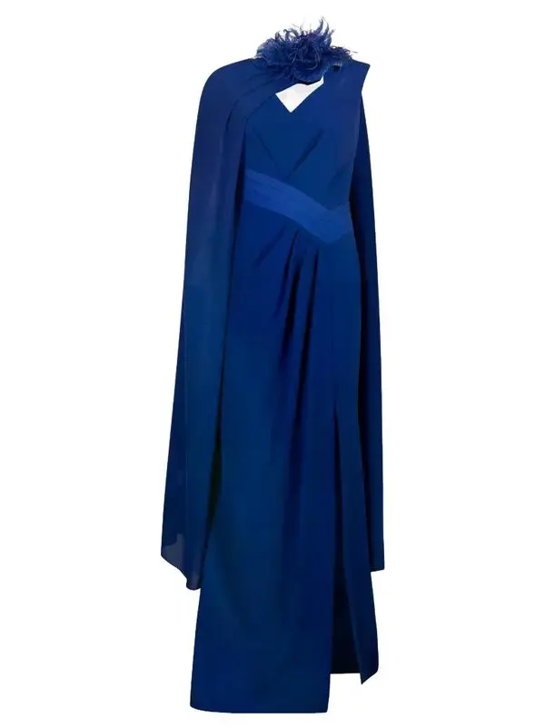 ANTONIO D'ERRICO V-neck Maxi Dress - Blue