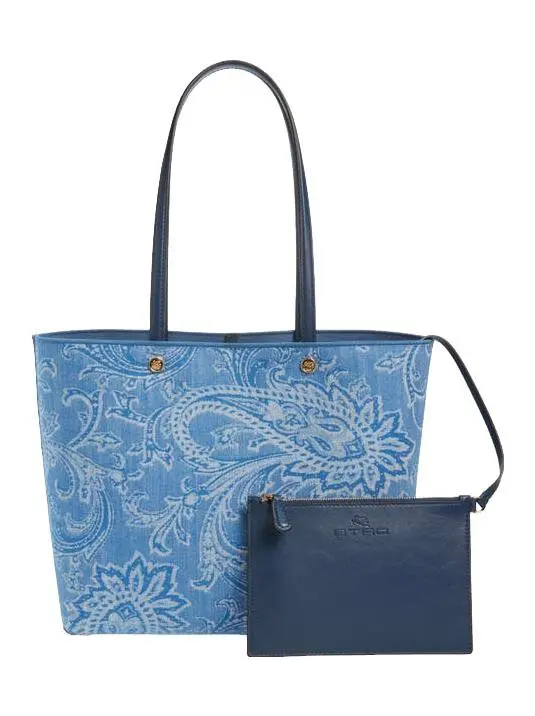 Etro Jacquard Paisley Tote - Blue