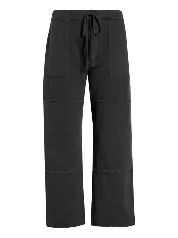 RE/DONE Drawstring Cotton Beach Pants - Washedblack