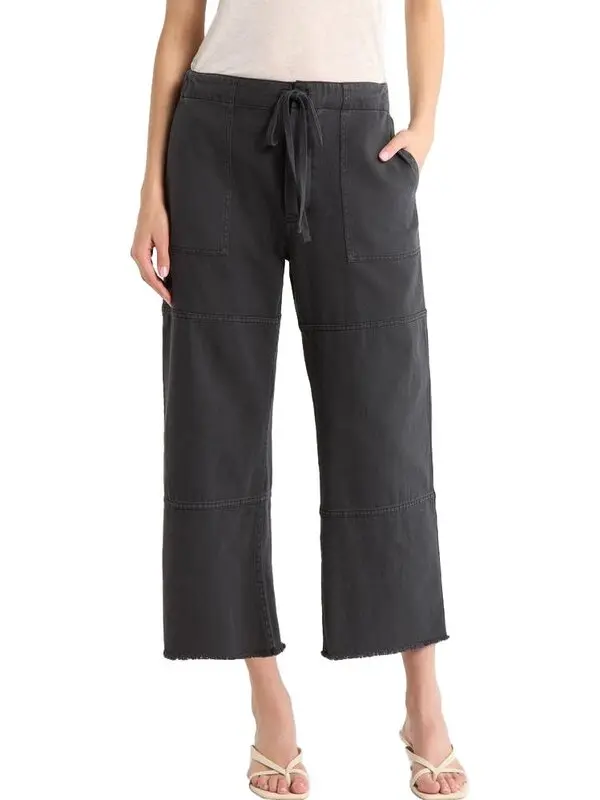 RE/DONE Drawstring Cotton Beach Pants - Washedblack