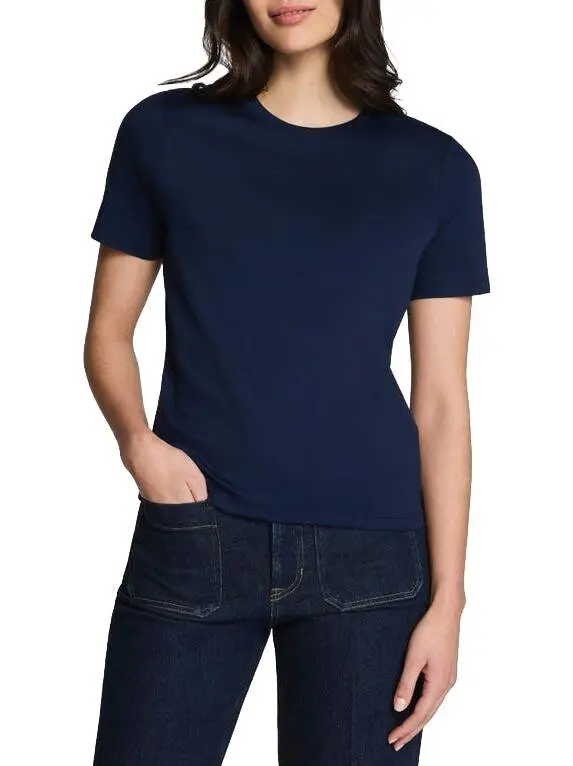 Spanx Crewneck Cotton T-shirt - Timeless Navy