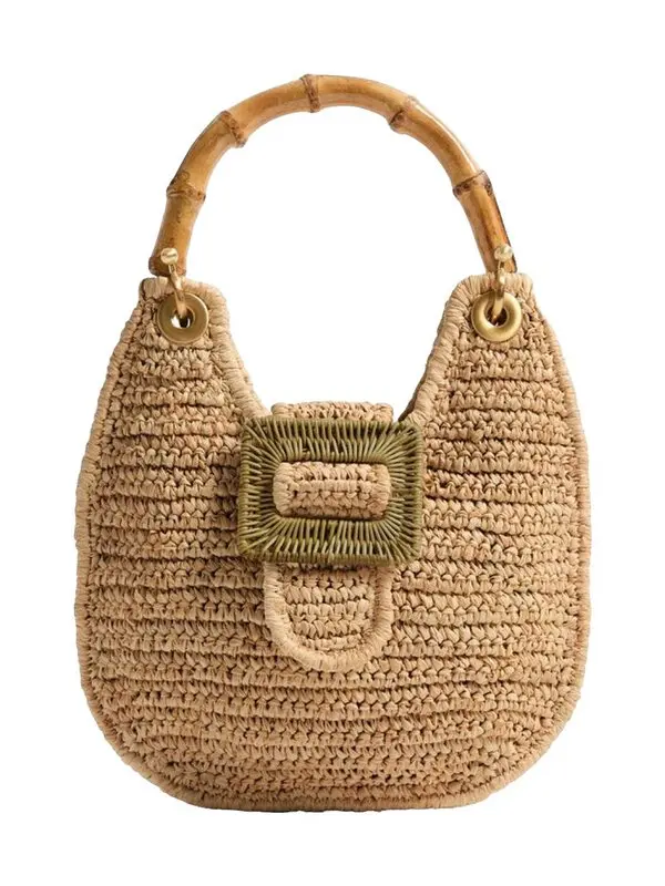 Pamela Munson The Avis Raffia Hobo Bag - Natural