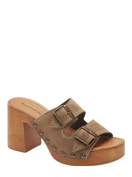 CHOCOLAT BLU Mega Platform Sandal - Taupe Suede