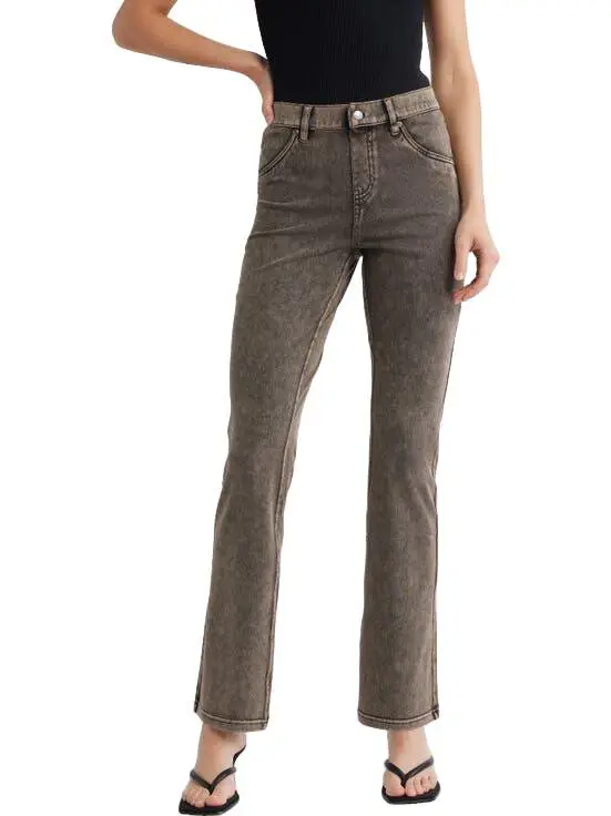 Hue Bootcut Denim Leggings - Cinnamon Acid Wash