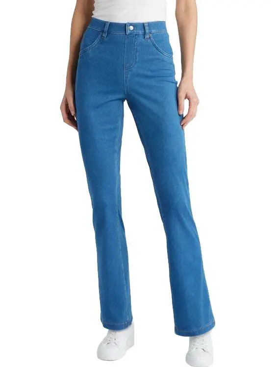 Hue Bootcut Denim Leggings - Med Wash