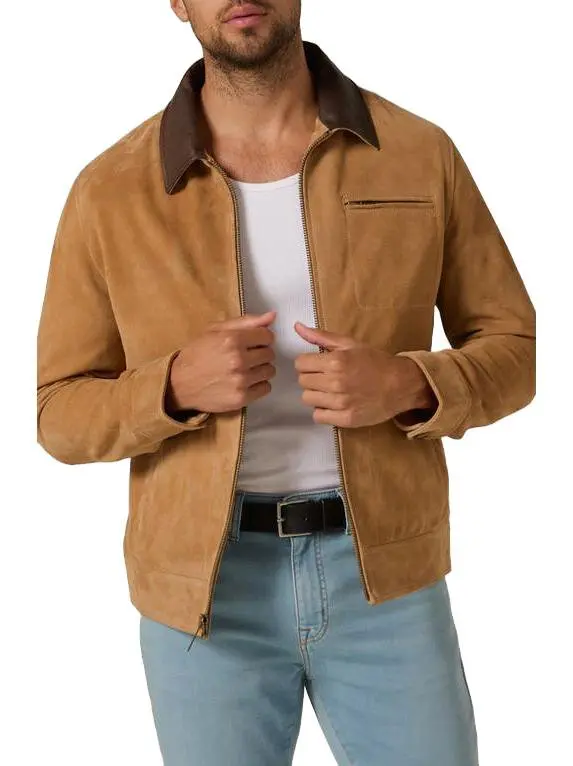 7 Diamonds Maverick Suede Trucker Jacket - Tan