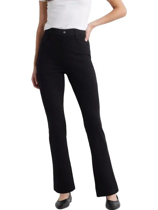 Hue High-rise Bootcut Pants - Black