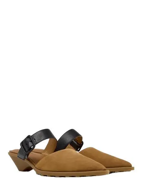Camper Anita Pointed Toe Mule - Medium Brown
