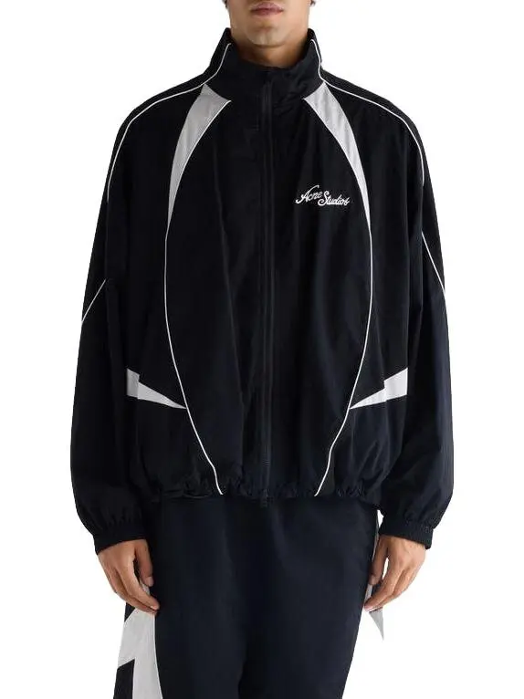 Acne Studios Embroidered Logo Track Jacket - Black