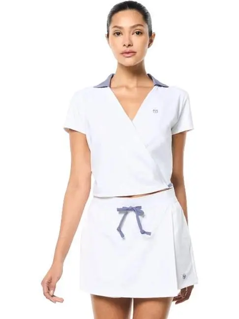 SERGIO TACCHINI Agata Wrap Polo Shirt - Brilliant White