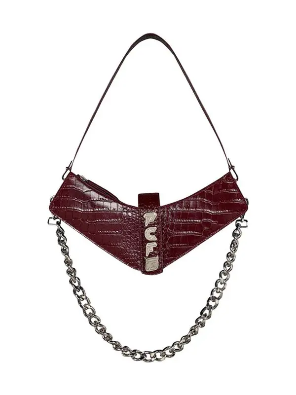PCFG Boomerang Shoulder Bag - Burgundy